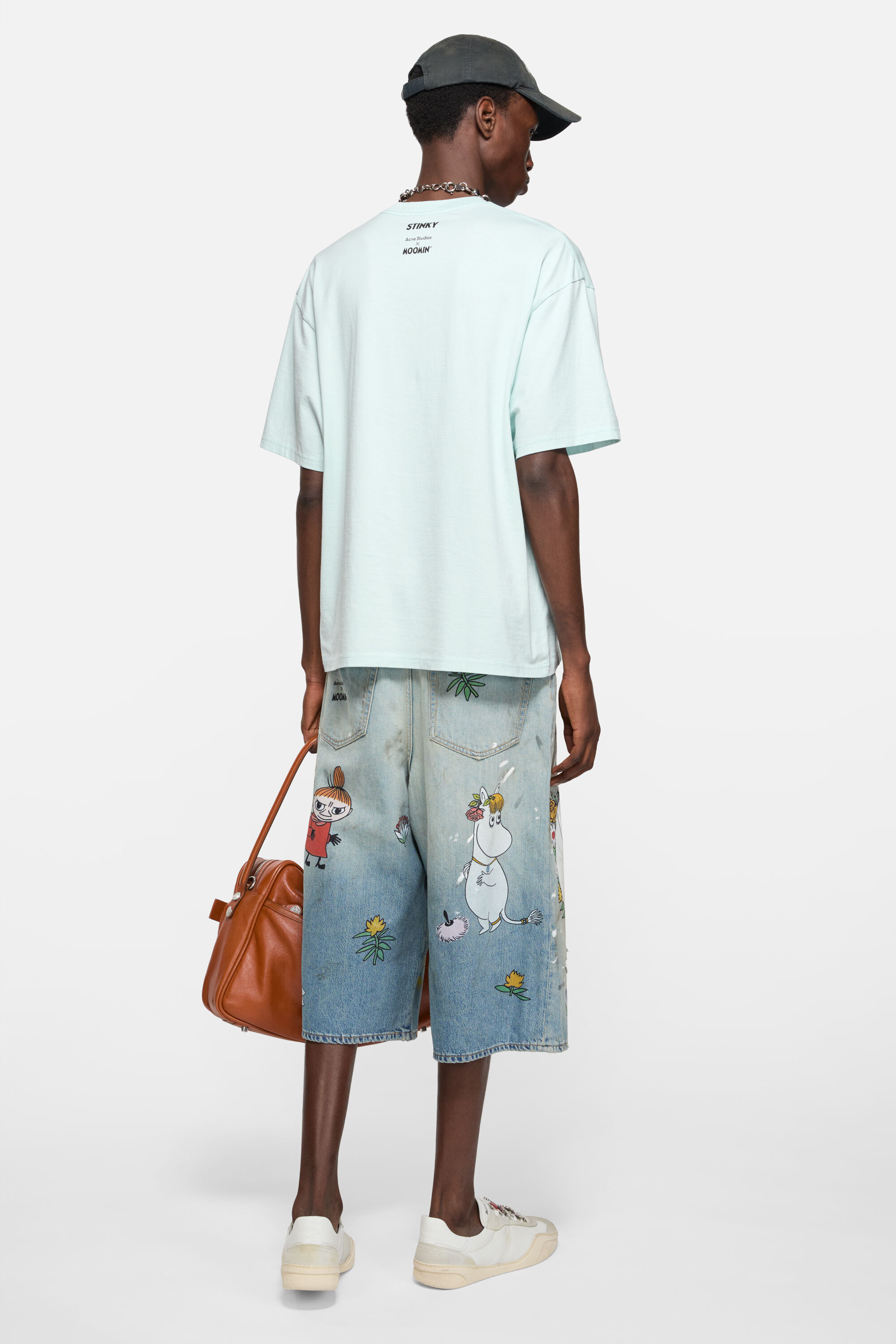 Denim Shorts - Loose Fit Acne Studios X Moomin - Light Blue - Acne Studios