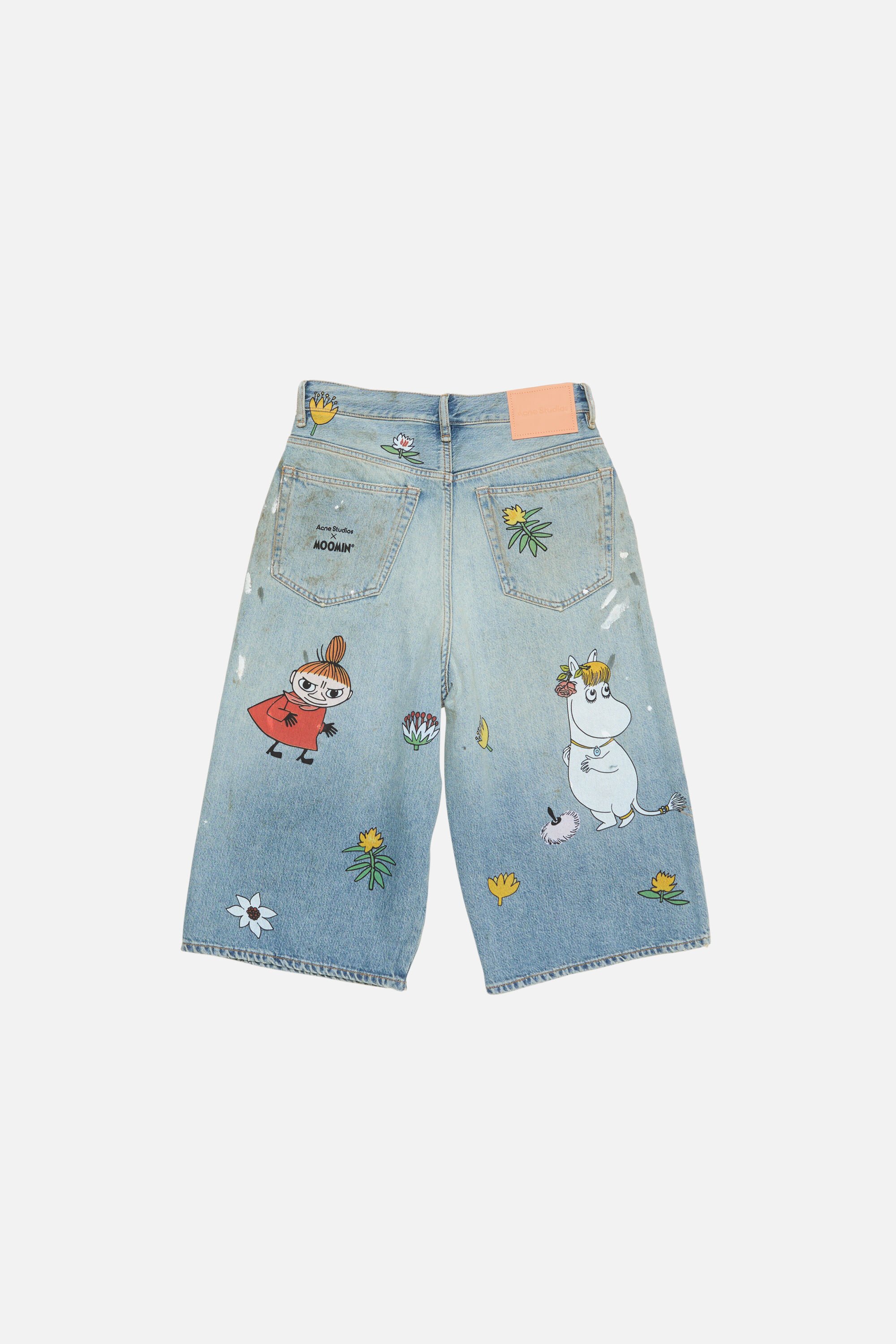 Denim Shorts - Loose Fit Acne Studios X Moomin - Light Blue - Acne Studios